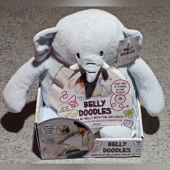 Animal Adventure | Toys | New Belly Doodle Blue Elephant 1 Plush With ...